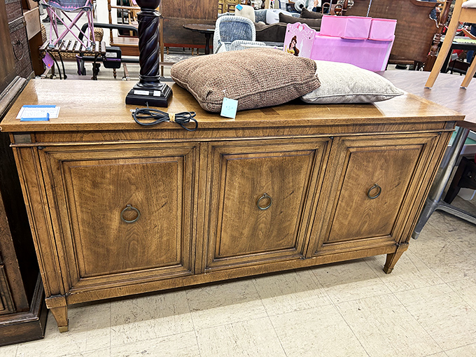 This stately credenza doesn't just store your stuff&mdash;it announces to visitors that you have impeccable taste and bargain-hunting superpowers.