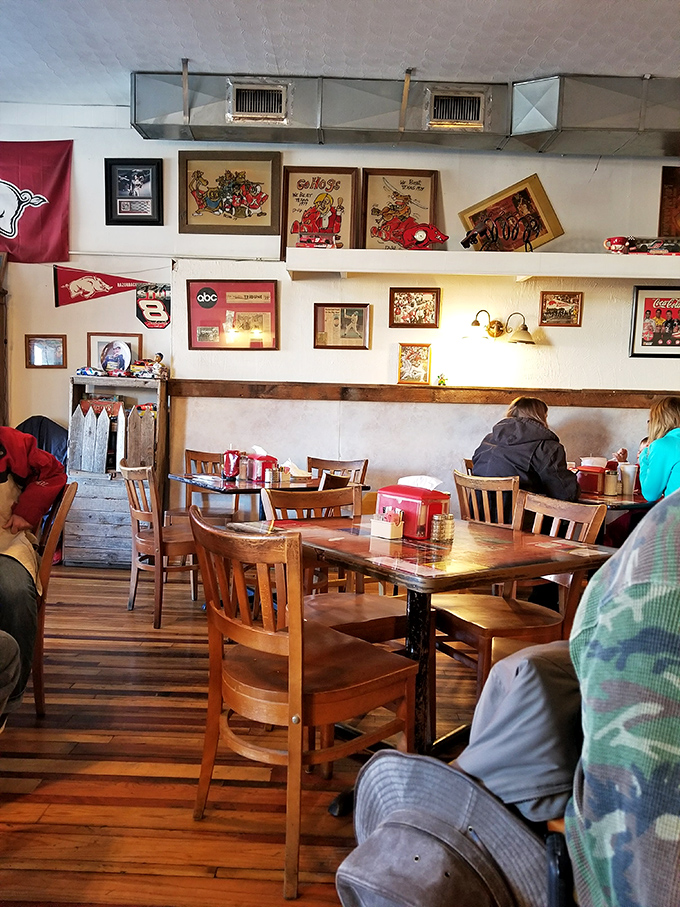 The wall decor tells stories of local pride and community connections&mdash;each frame a chapter in Salem's ongoing narrative.