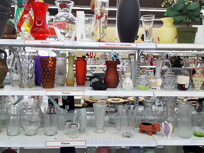 Vases of every shape, color, and era stand at attention&mdash;from mid-century modern to grandma's crystal, waiting to showcase your farmer's market finds.