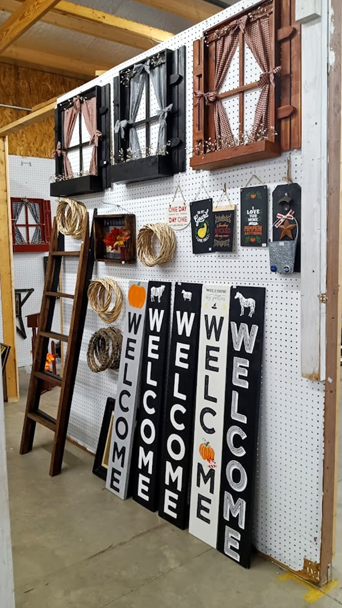 "Welcome" signs that actually mean it. Rustic home decor that makes your house look like you hired a designer instead of visiting a flea market.