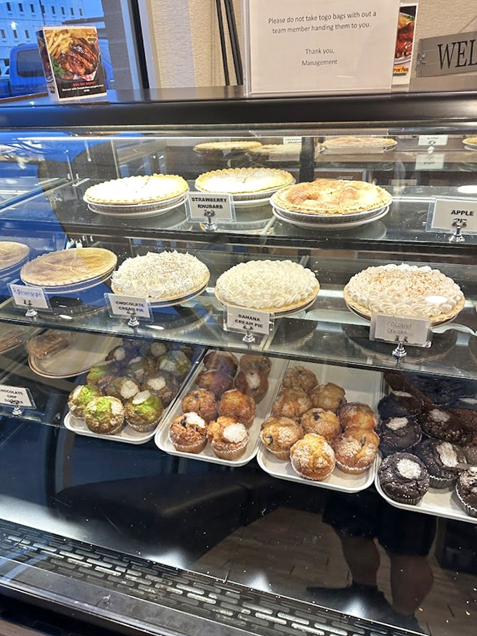 A dessert case that renders willpower completely useless. Diet plans come here to die happy deaths.