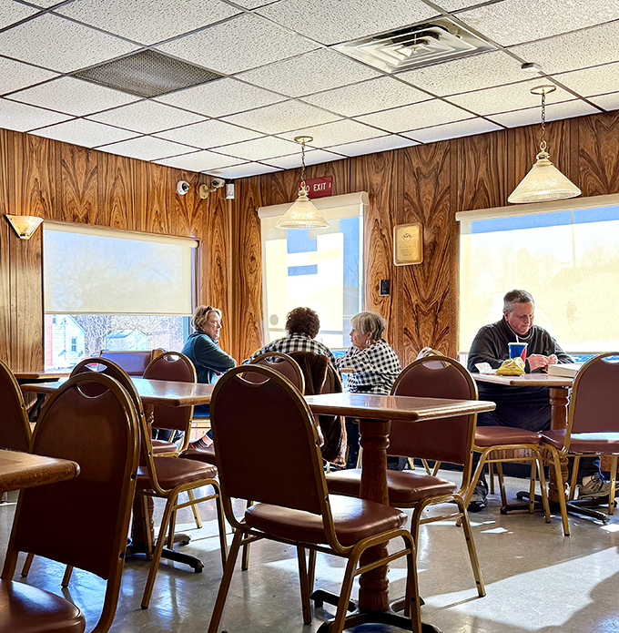 Real people enjoying real food in a real restaurant&mdash;no staged photos, just authentic dining happiness.