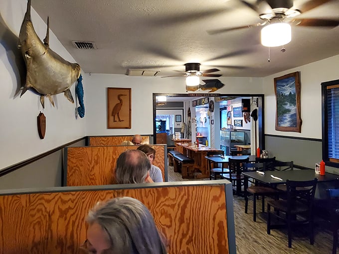 Real people enjoying real seafood in a real restaurant &ndash; no pretense, just pure deliciousness.