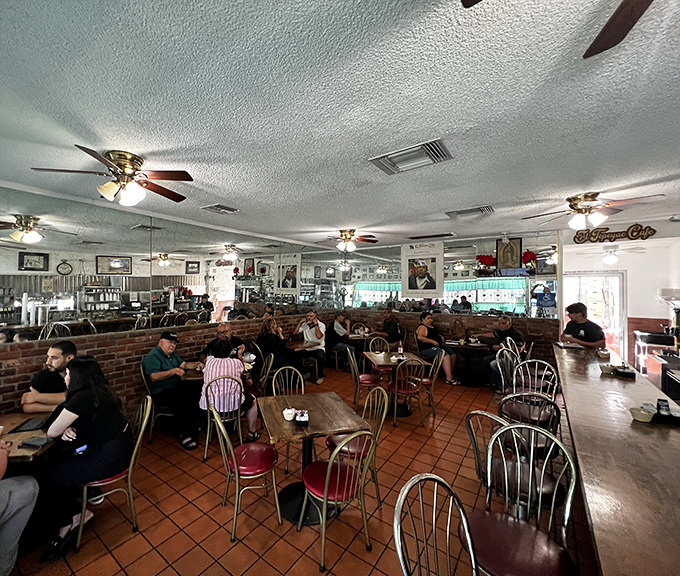 Even on a quiet afternoon, El Tepeyac hums with conversation and the clinking of forks against plates in the universal language of satisfaction.