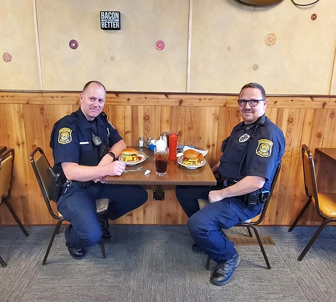 When the local police choose your restaurant for lunch, you know the food is criminally good. Community gathering at its finest.