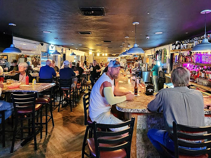 The true measure of a great local spot: a bar filled with regulars who don't need menus and staff who know them by name.