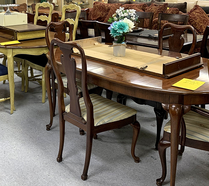 Elegant dining sets stand ready to host countless future family dinners, at prices that leave room in your budget for actual food.