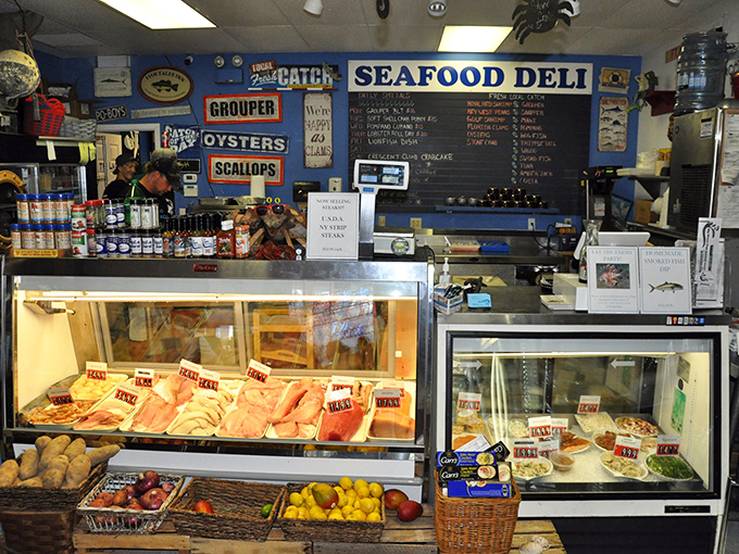 Behind this glass lies the day's supporting cast&mdash;fresh fillets waiting for their star turn on your plate.