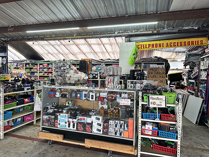 Tech treasures and phone accessories galore &ndash; proving that even in the digital age, nothing beats the thrill of tangible shopping.