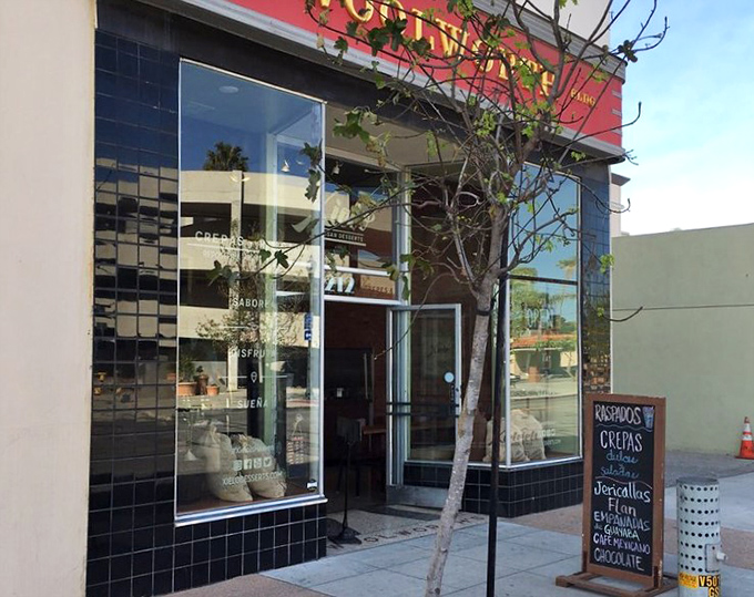 The entrance says "come in" but really means "prepare to text everyone you know about what you're about to eat."