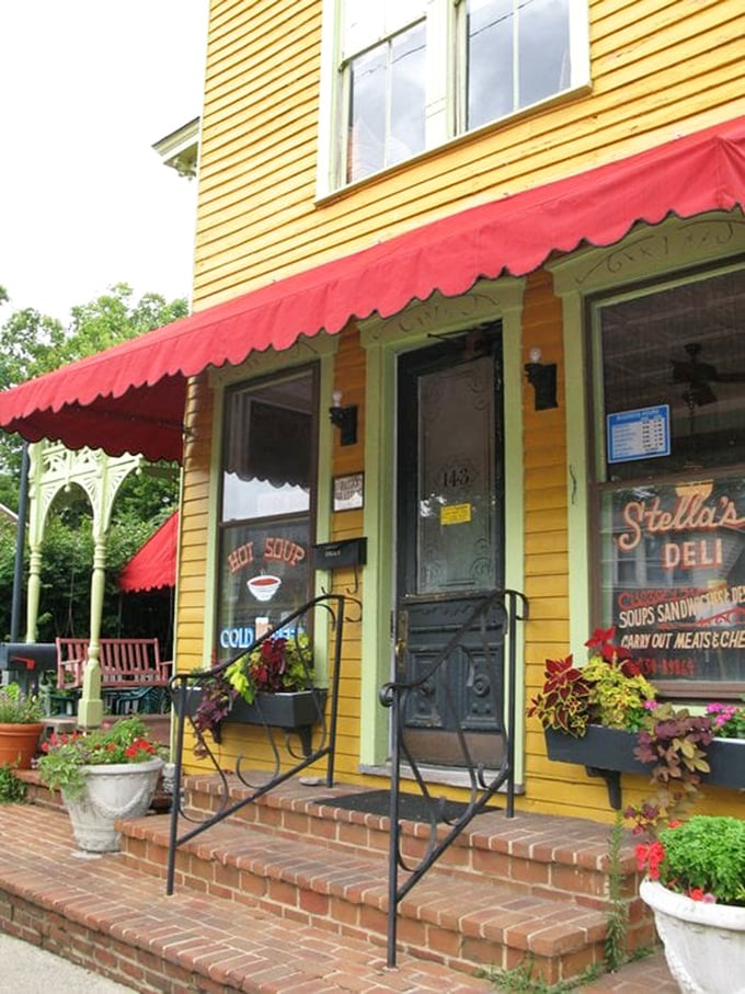 The entrance view reveals the deli's hours and a glimpse of what awaits inside&mdash;a promise of comfort food that keeps Lexington coming back.