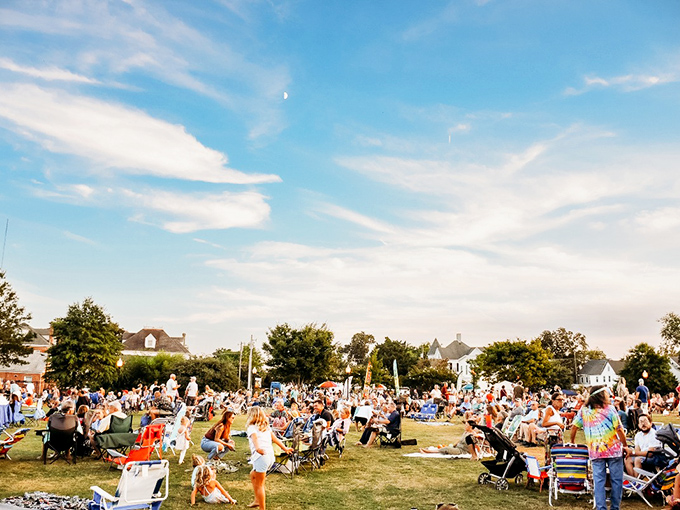 The town green transforms into an impromptu community living room during summer concerts, where picnic blankets become islands of delight.