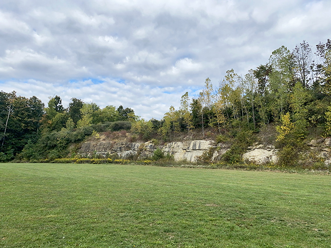 Where limestone meets landscape. Wolf Run's geological features tell stories older than any history book you've ever opened.