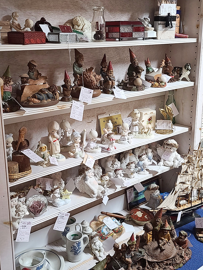 From garden gnomes to Precious Moments, this charming collection of figurines tells stories of different eras and the people who treasured them.