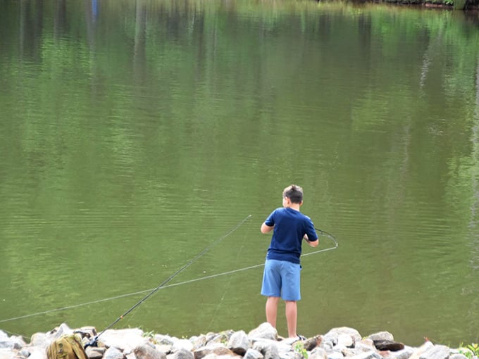 Fishing at Croft&mdash;where "waiting for something to happen" transforms from workplace frustration to peaceful meditation.