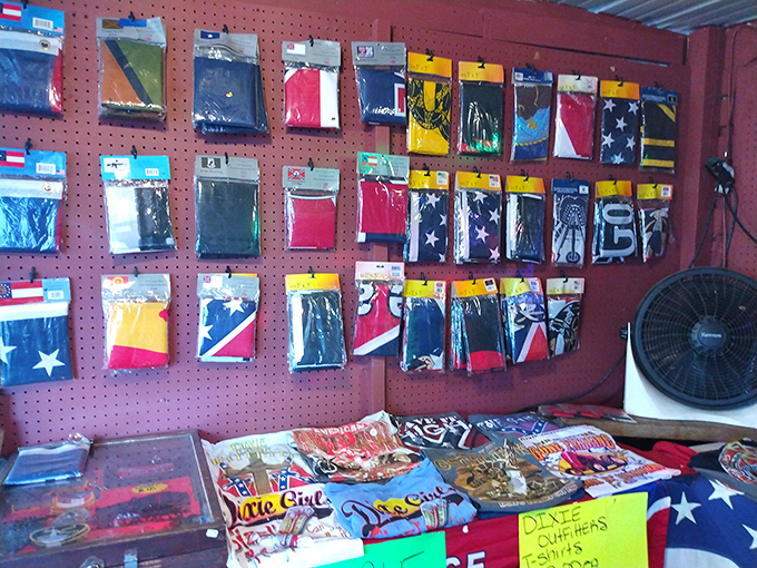 Flag central, where state pride meets fabric art. The perfect place to declare your allegiances, whatever they might be.