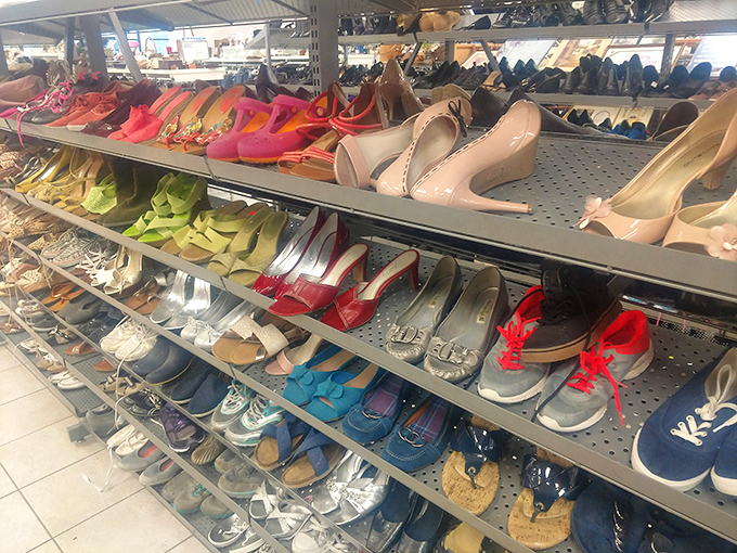 The shoe section: where Cinderella would have multiple options for her happily-ever-after footwear moment.