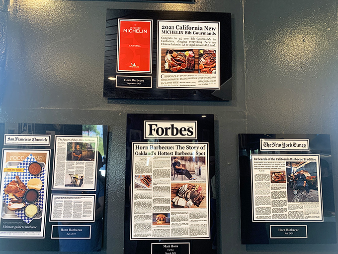 Those framed articles are the paper trail of culinary fame&mdash;like gold records for rock stars, except you can eat the hits.