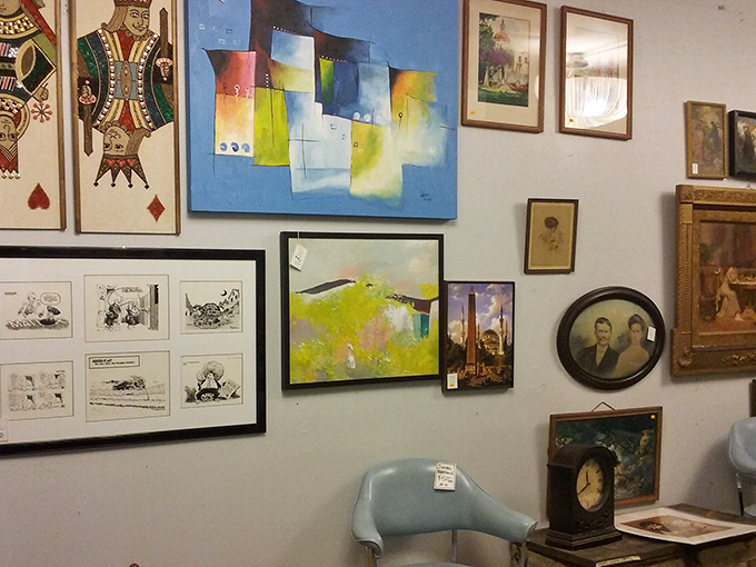 Wall art that transforms blank spaces into conversation pieces, from abstract splashes to vintage portraits with mysterious backstories.