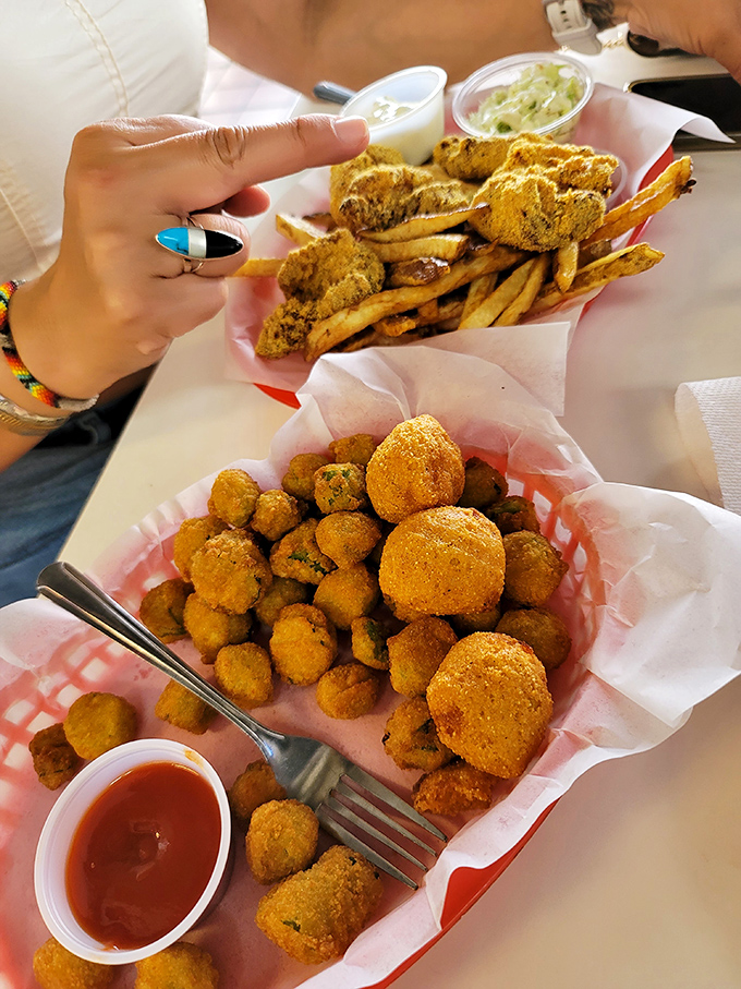 These golden nuggets of fried okra could convert even the most stubborn okra skeptics. Southern comfort in bite-sized form.
