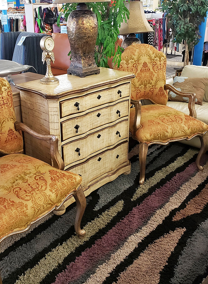 Wicker furniture and tropical vibes create a Florida room aesthetic without requiring a second mortgage payment.