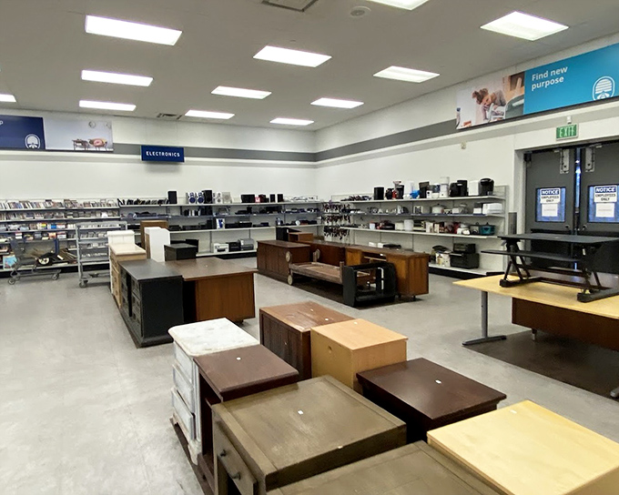 Desks and tables wait patiently for their next chapter&mdash;perhaps as a child's homework station or an aspiring novelist's creative command center.