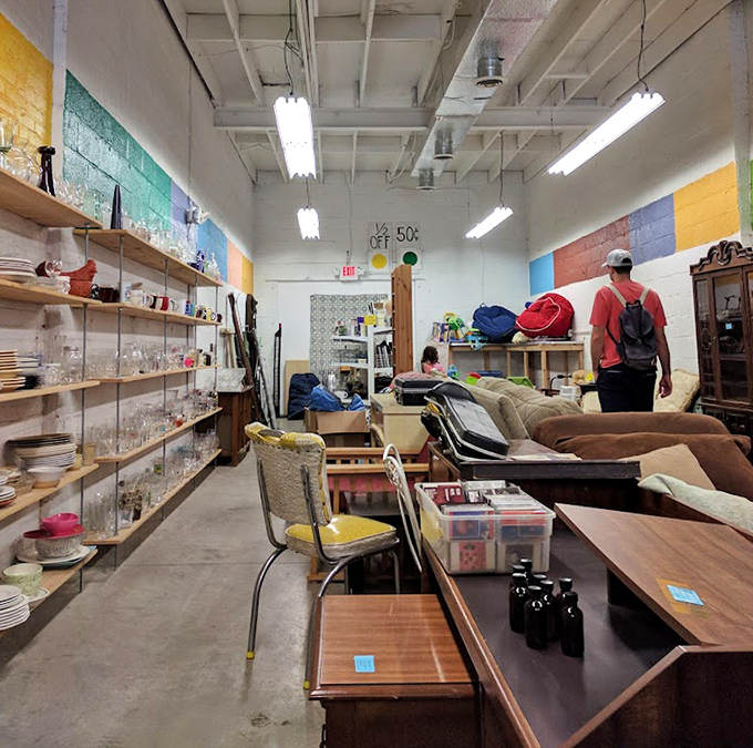 The furniture section&mdash;where that perfect mid-century modern piece hides between a questionable futon and someone's college desk chair.