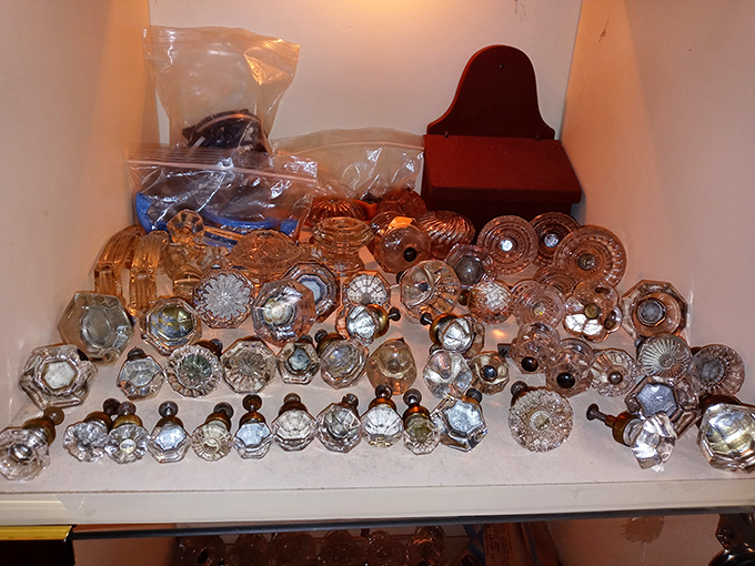 A constellation of glass doorknobs that once opened rooms to Victorian parlors, Prohibition speakeasies, and mid-century dens.