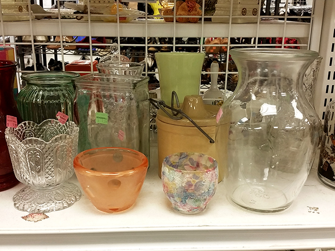 Vintage glassware that would make your grandmother swoon. Each piece tells a story&mdash;that Depression glass bowl has seen more dinner parties than most of us.