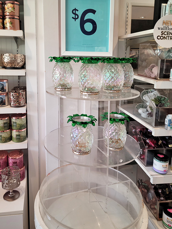 Decorative pineapple candle holders at just $6&mdash;because nothing says "I'm sophisticated yet whimsical" quite like tropical fruit that holds fire.