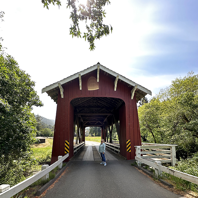 The perfect frame for a human moment&mdash;where scale reminds us that we're just passing through, while this structure remains steadfast.