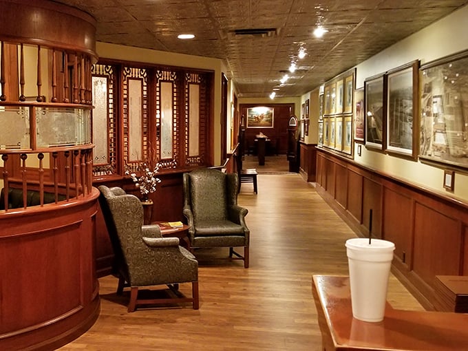 The hallway to the dining room feels like walking through Arizona's ranching history&mdash;minus the dust and cow patties.