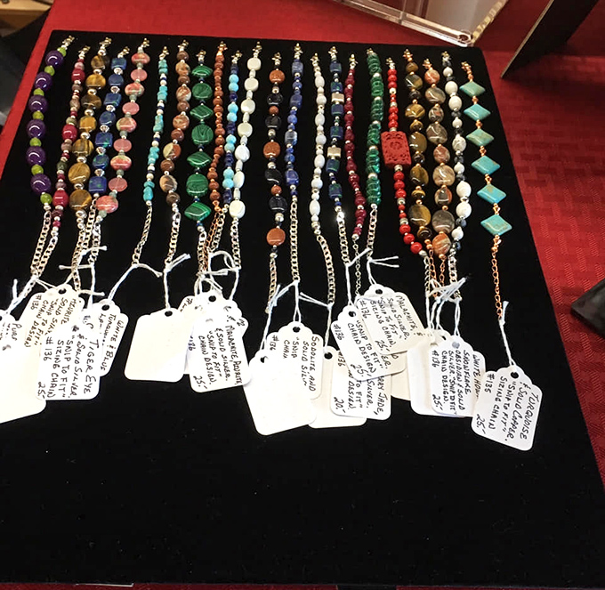 Gemstone bracelets that make jewelry shopping feel like a treasure hunt &ndash; each tag promising a different power or simply spectacular style.