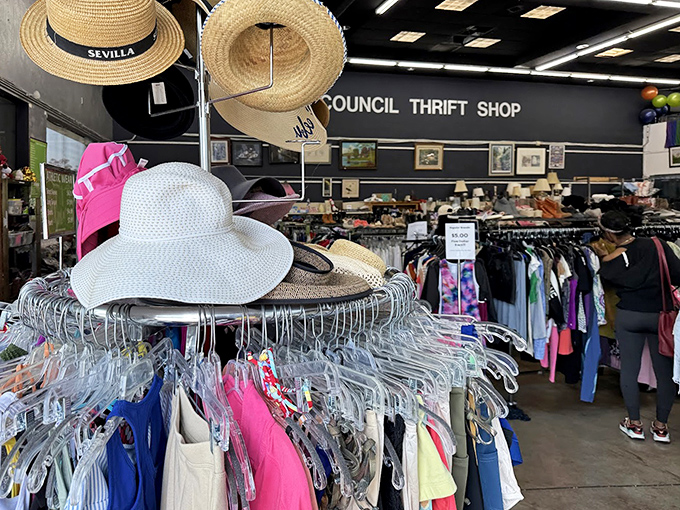 A carousel of summer hats that whisper promises of beach days and garden parties. That Sevilla straw number is practically begging for a picnic invitation.
