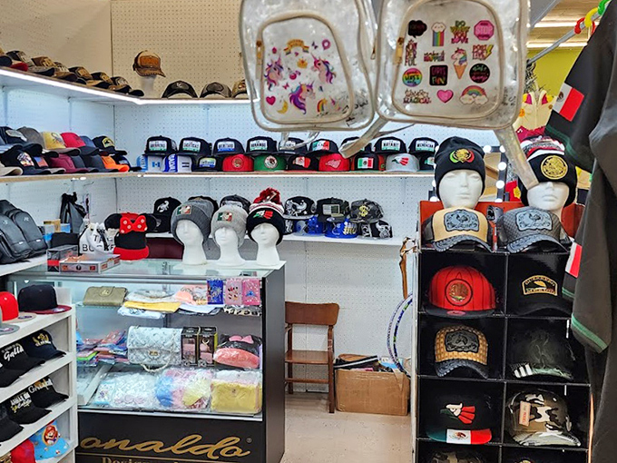 Hat heaven! From baseball caps to beanies, this headwear haven offers more personality-per-square-foot than a reality TV reunion special.