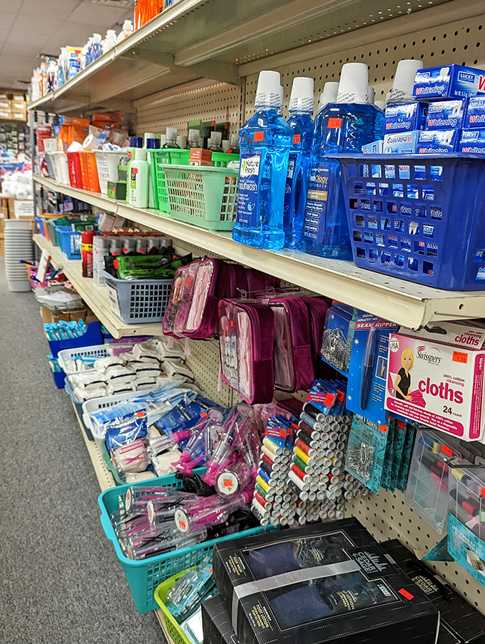The personal care aisle: where mouthwash, cotton swabs, and all those bathroom necessities cost less than that fancy coffee you'll skip tomorrow.