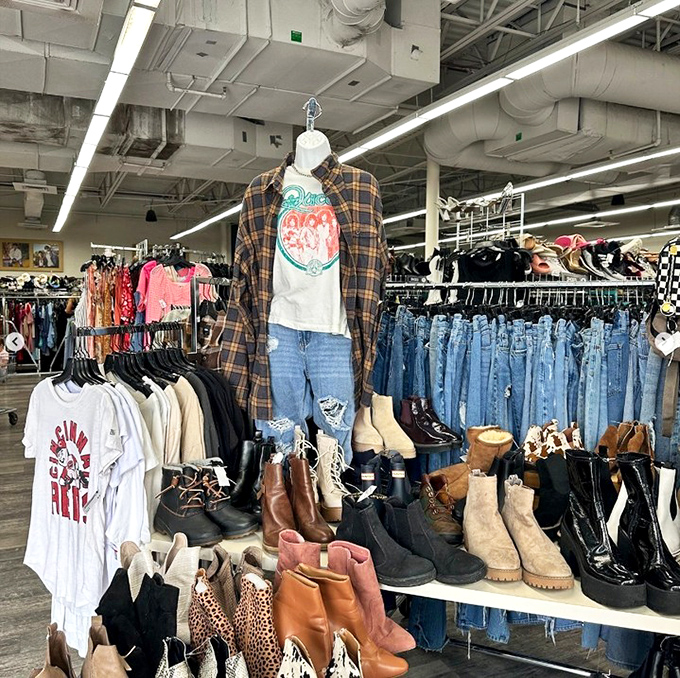 The mannequin showcase: where outfits are born, inspiration strikes, and wallets breathe sighs of relief.