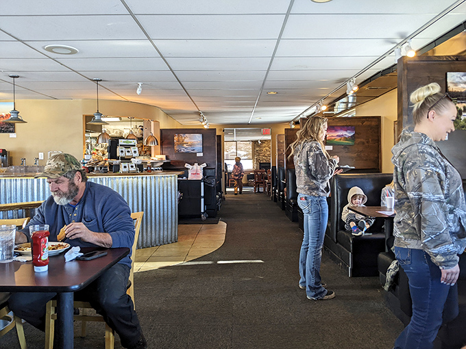 A slice of small-town America where camouflage meets conversation, and everyone's welcome whether they're locals or just passing through.