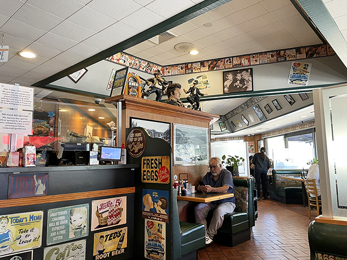 Retro vibes and comfort food&mdash;a combination as perfect as bacon and eggs. The border of vintage photos adds just the right nostalgic touch.