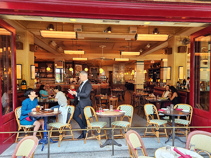 Where indoor comfort meets outdoor charm. The servers move with the practiced grace of dancers who've memorized every step of this delicious ballet.