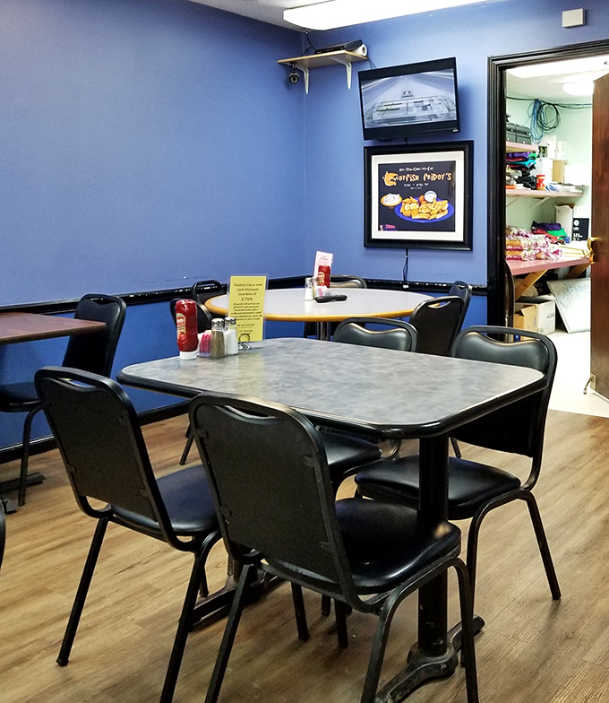 Classic diner seating that says, "Stay awhile, order dessert, and maybe loosen that belt a notch"&mdash;judgment-free comfort at its finest.