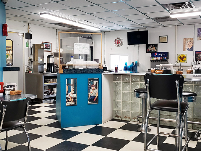 Black and white checkered floors aren't just design choices—they're time machines to when meatloaf was king and pie was the proper way to end a meal.