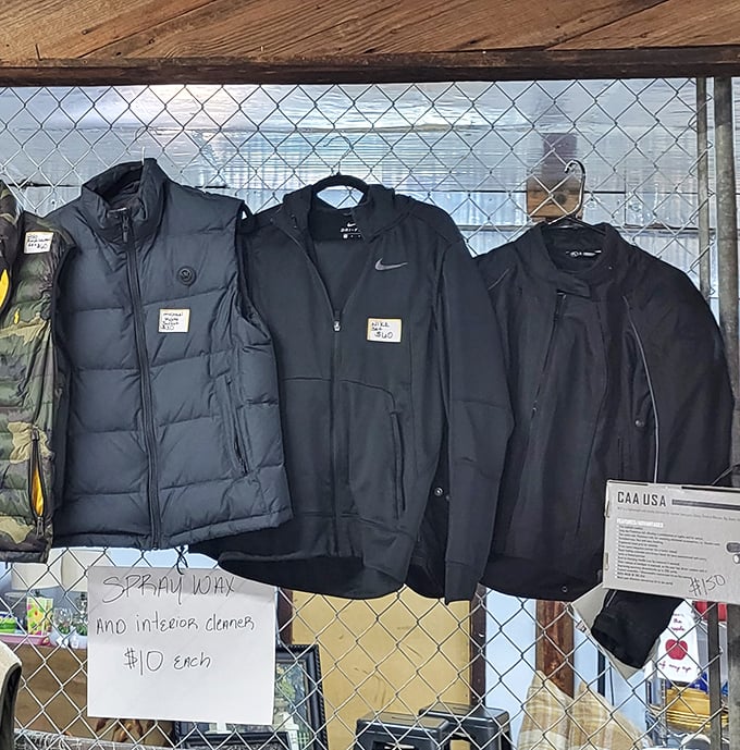 Designer jackets at decidedly un-designer prices. That Nike zip-up probably costs less than the coffee you'll spill on it eventually.