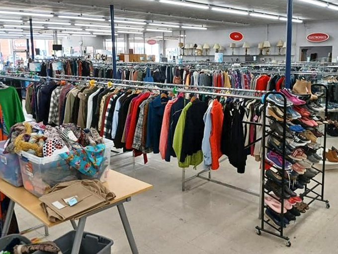 A kaleidoscope of jackets and shirts that spans every color of the rainbow. Michigan weather demands options, and here they are.