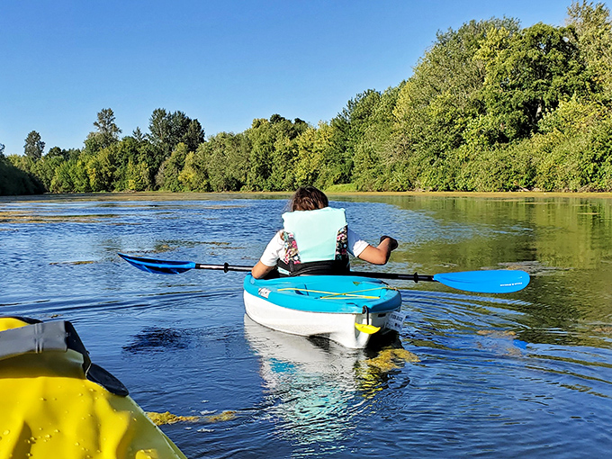 Gliding through glass-like waters, this kayaker discovers Oregon's liquid highways&mdash;the perfect blend of adventure and tranquility without a single traffic light.