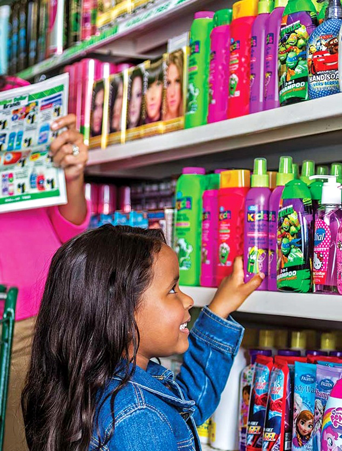 Colorful children's bath products line the shelves like soldiers ready for duty in the nightly battle against "I don't want to shower!"