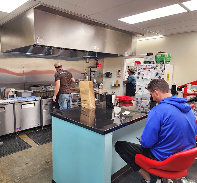 In this kitchen, there's nowhere to hide mediocrity. The open design means every flip, season, and sizzle happens under the watchful eyes of hungry patrons.