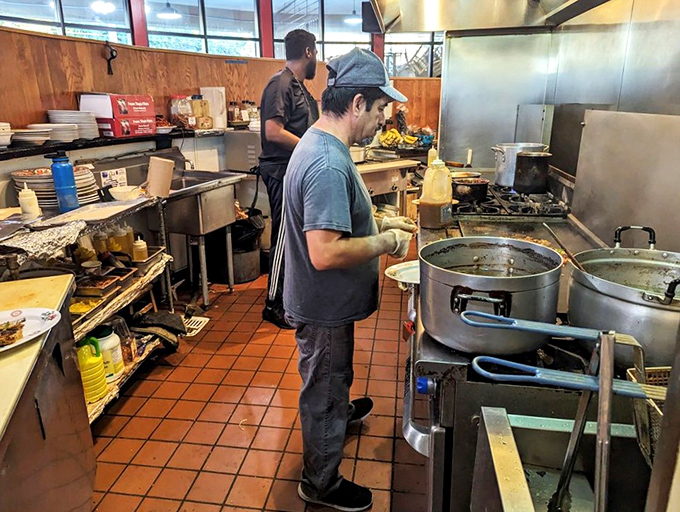 Where the magic happens. These large pots hold secrets passed down through generations of Somali cooking traditions.