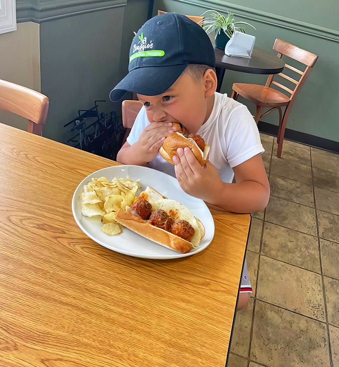Young food critics are the toughest to impress, but this little guy's expression says it all. Another Biaggio's convert in the making!