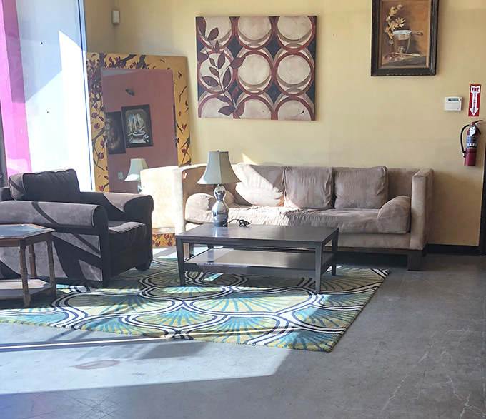 Living room vignettes invite you to imagine these pieces in your own space – that geometric rug could really tie the room together.